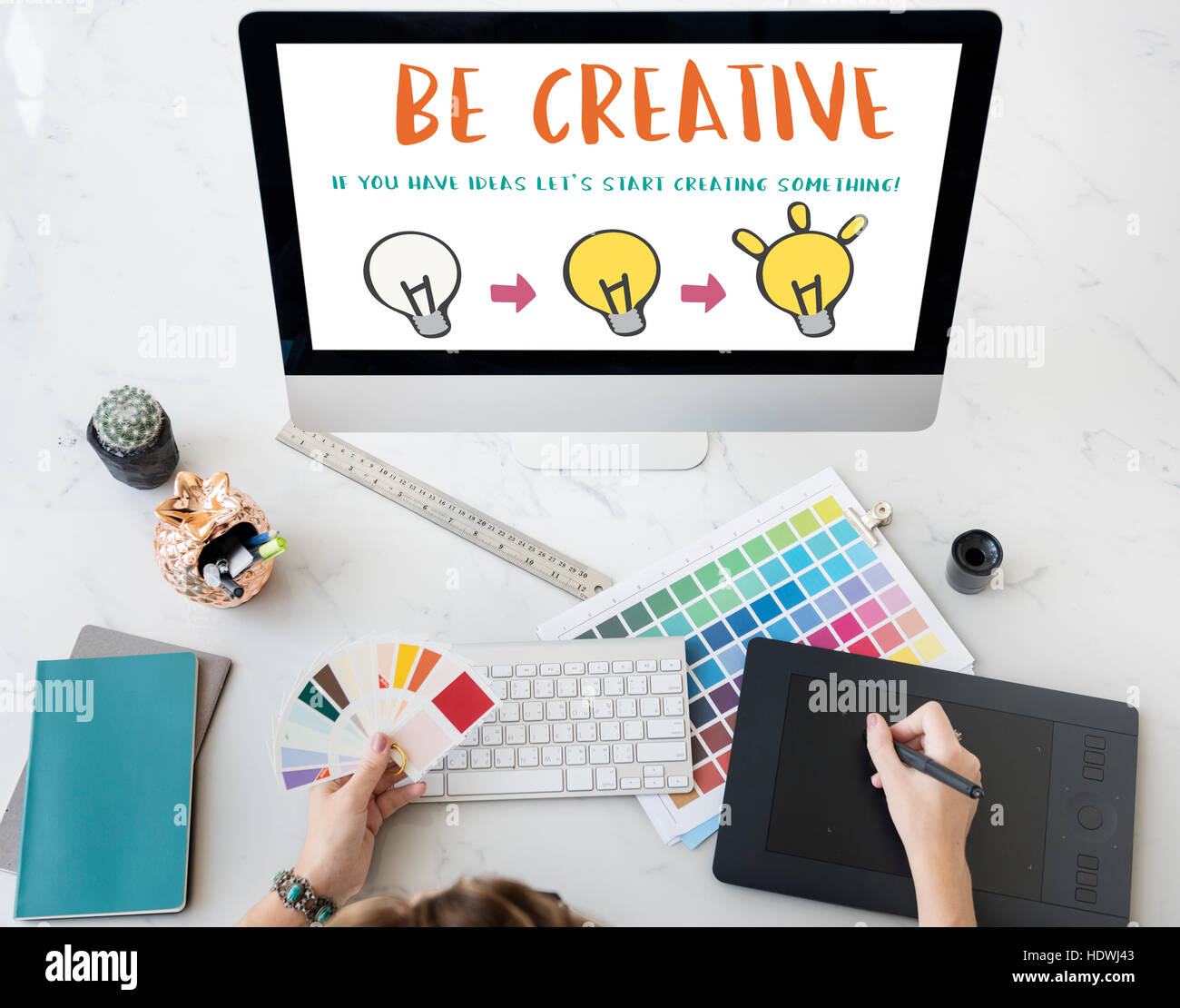 Be Creative Design Inspiration Invention Concept Stock Photo - Alamy