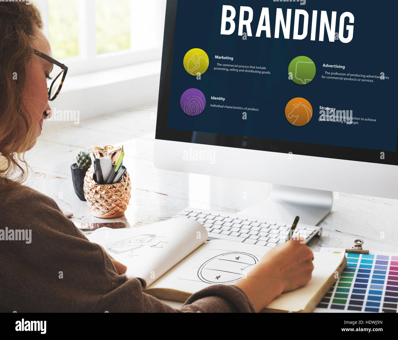 Branding Marketing Strategy Ideas Concept Stock Photo - Alamy