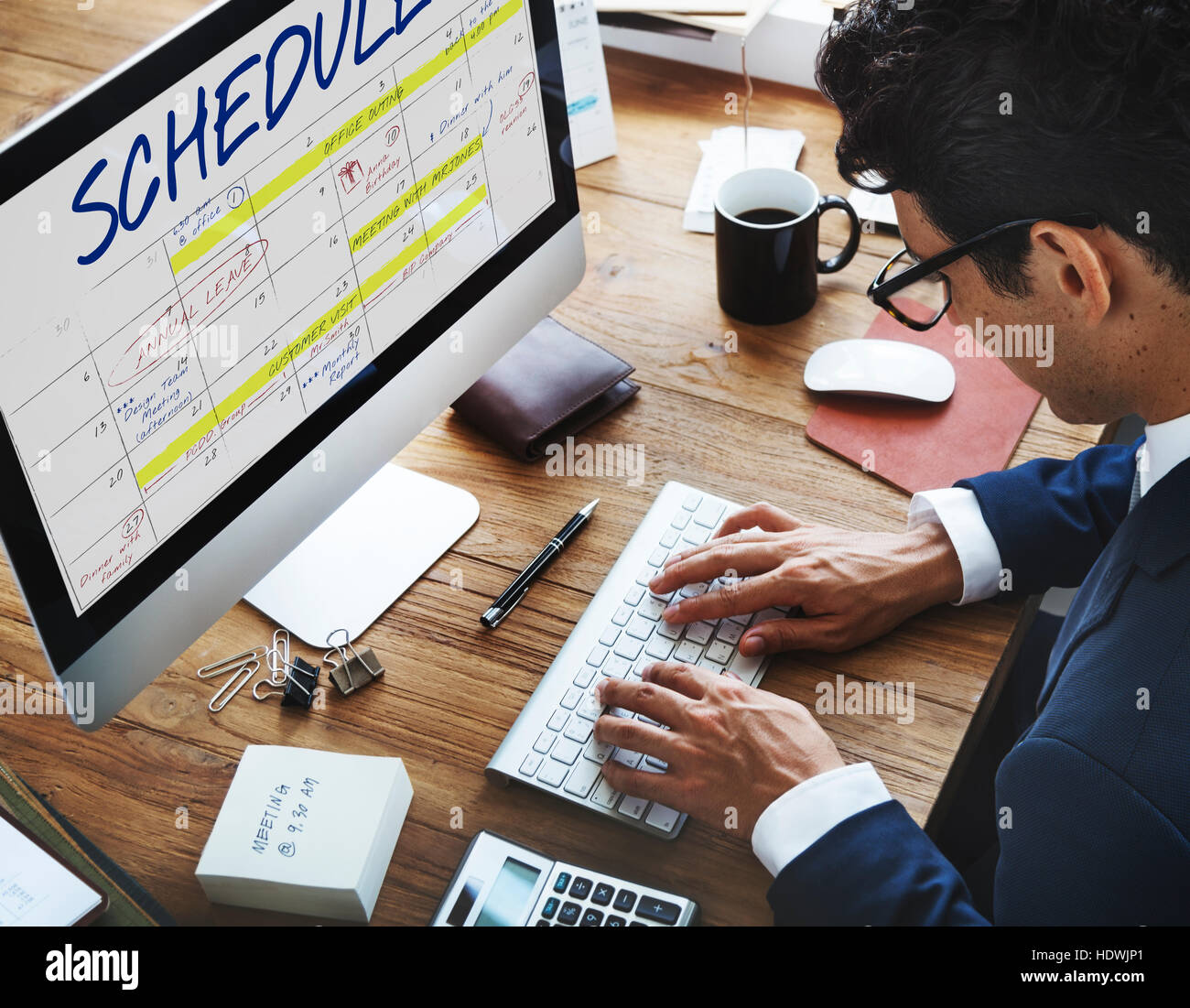 Schedule Agenda Calendar Appointment Graphic Concept Stock Photo - Alamy
