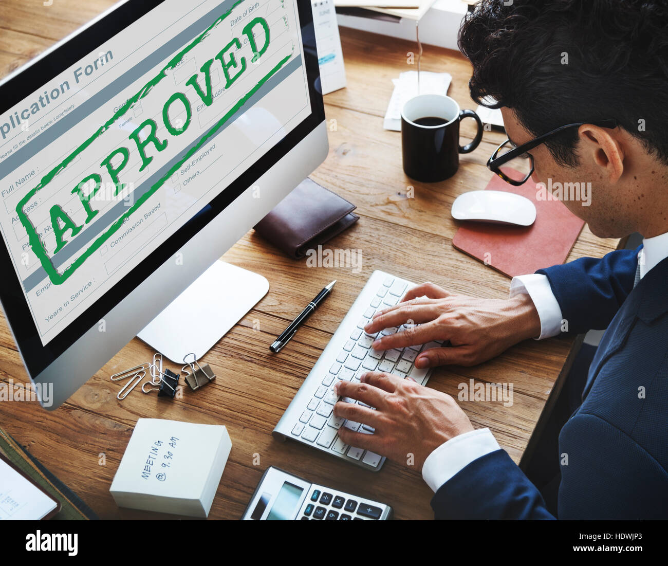 Approved Accepted Application Form Concept Stock Photo - Alamy