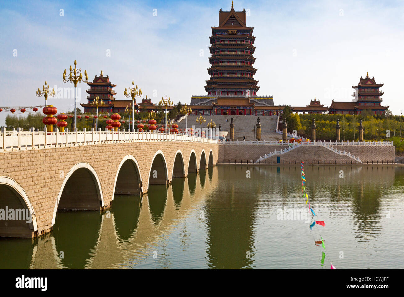 Yellow River Mother Goddess Temple, Wuzhong, Ningxia, China Stock Photo ...