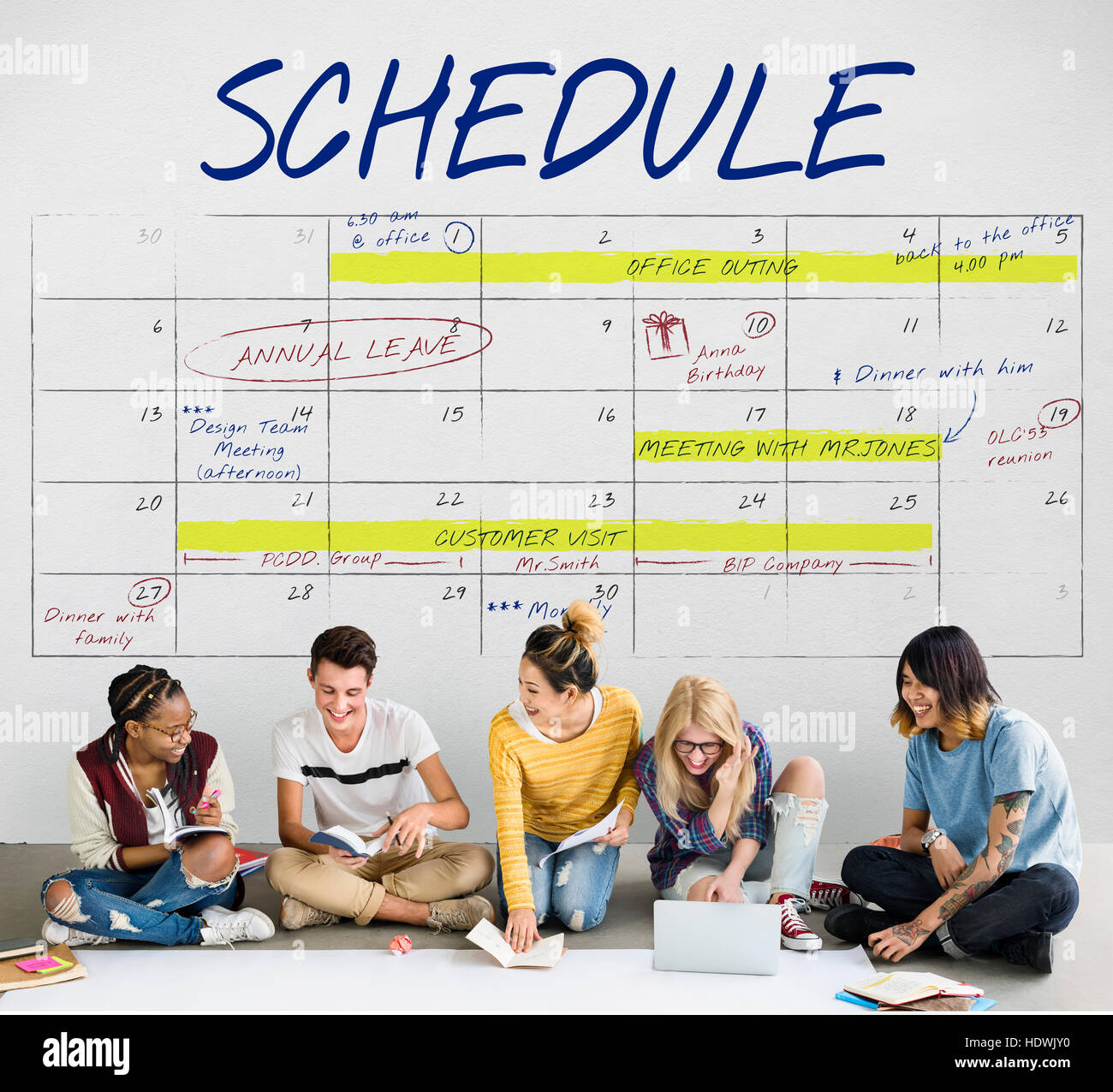 Planner Calendar Schedule Date Concept Stock Photo - Alamy