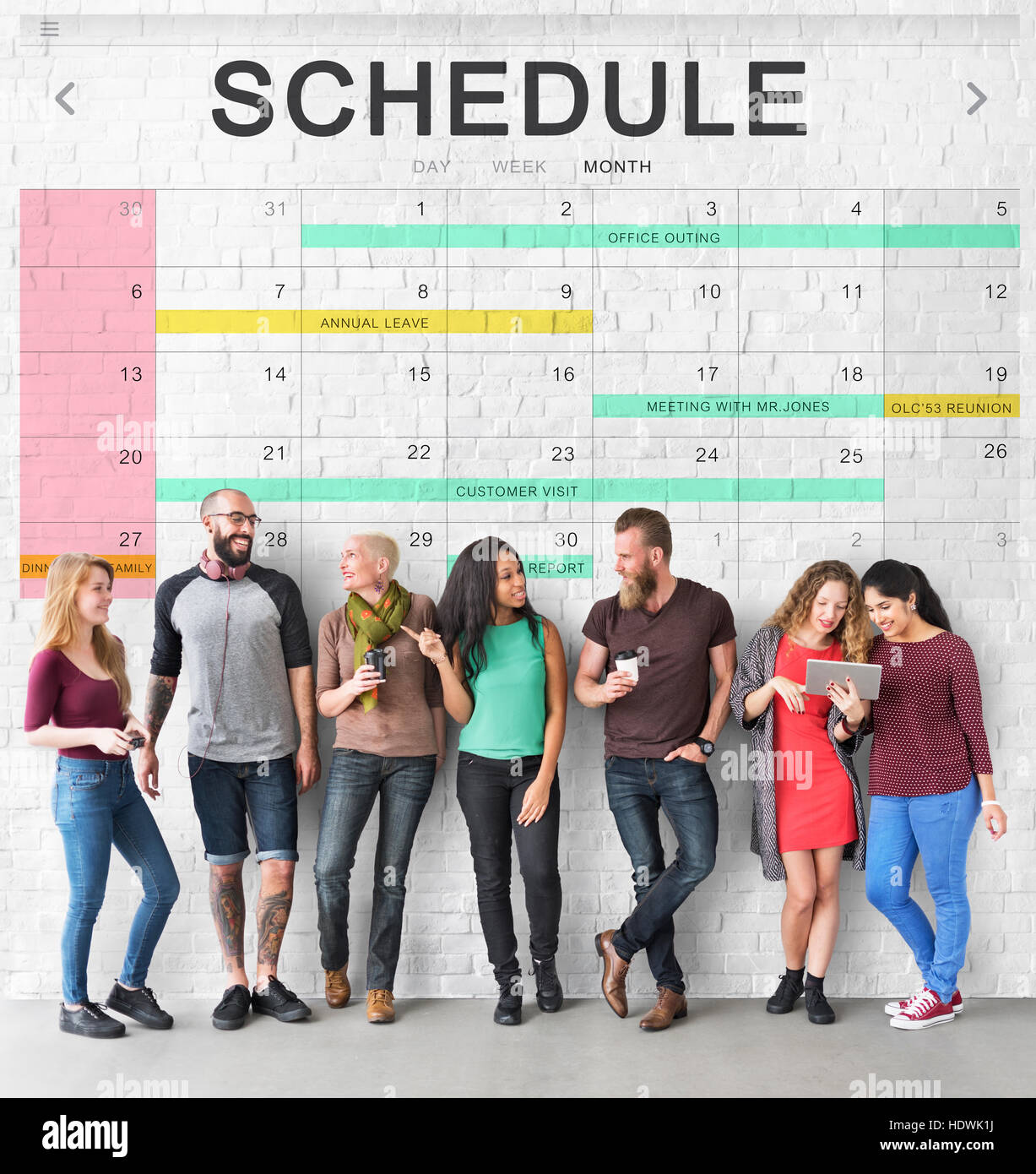 Planner Calendar Schedule Date Concept Stock Photo - Alamy