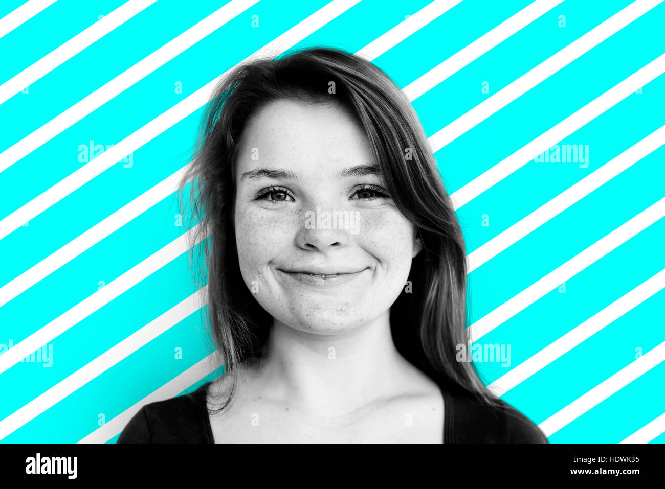 Young Woman Positive Expression Concept Stock Photo - Alamy