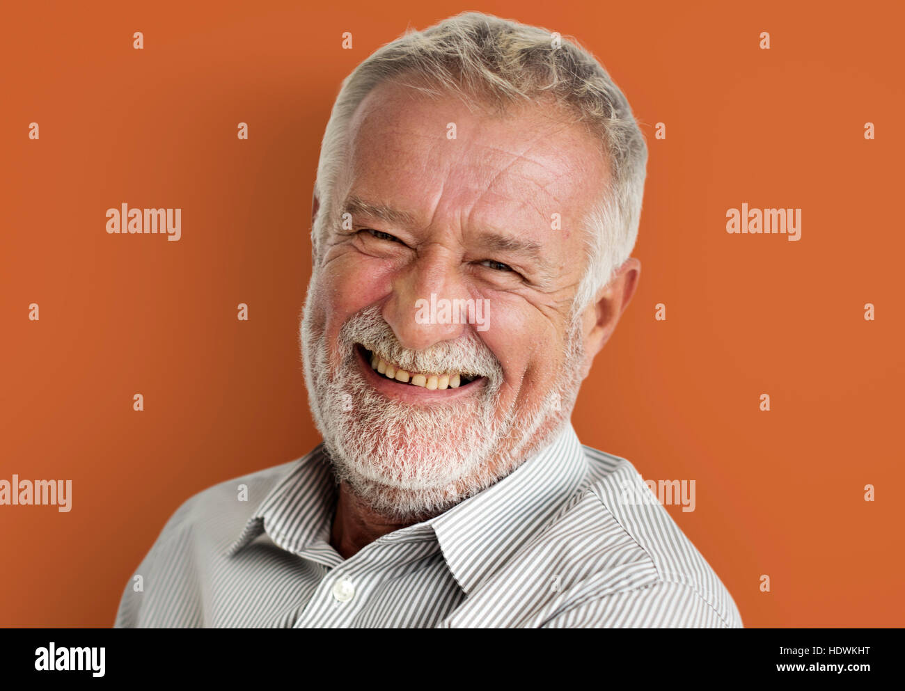 Elderly Man Smiling Face Expression Concept Stock Photo - Alamy