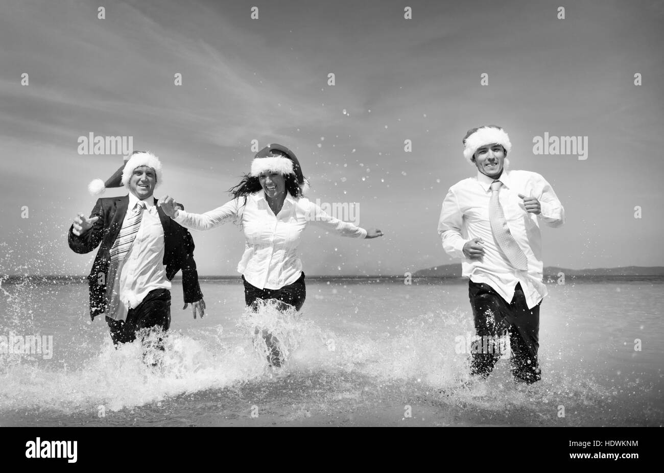 Business Colleagues Vacation Beach Cheerful Concept Stock Photo - Alamy