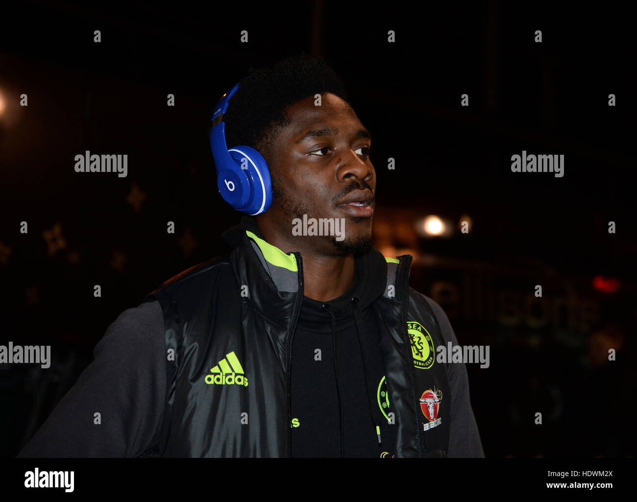 Chelsea's Ola Aina arrives for the Premier League match at the Stadium ...