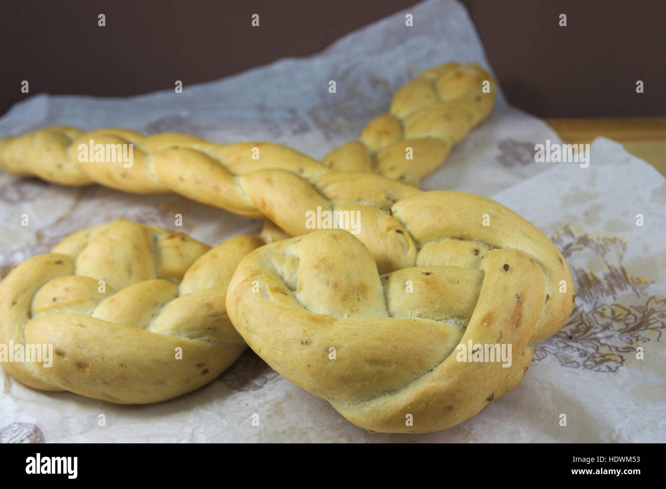 Two sweet bread sticks of Saint Blaise. This is a traditional sweet of ...