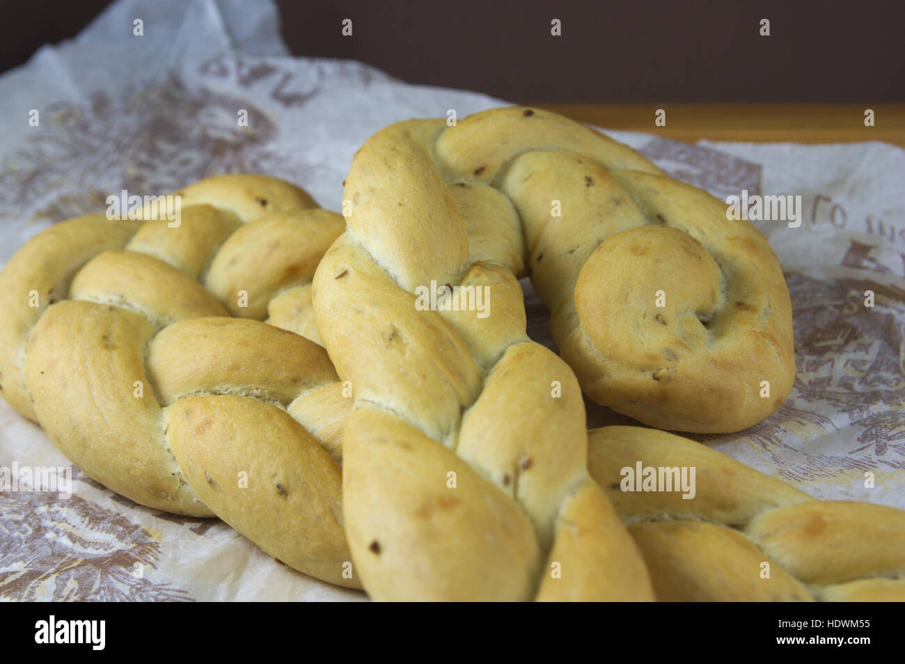 Two sweet bread sticks of Saint Blaise. This is a traditional sweet of ...