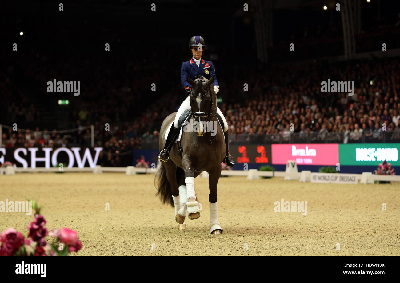 Great Britain's Charlotte Dujardin riding Valegro performs her Gold ...
