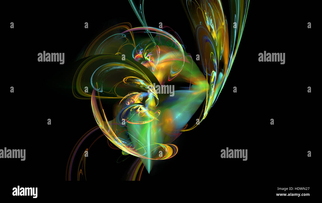 Colorful curves flower abstract background Stock Photo - Alamy