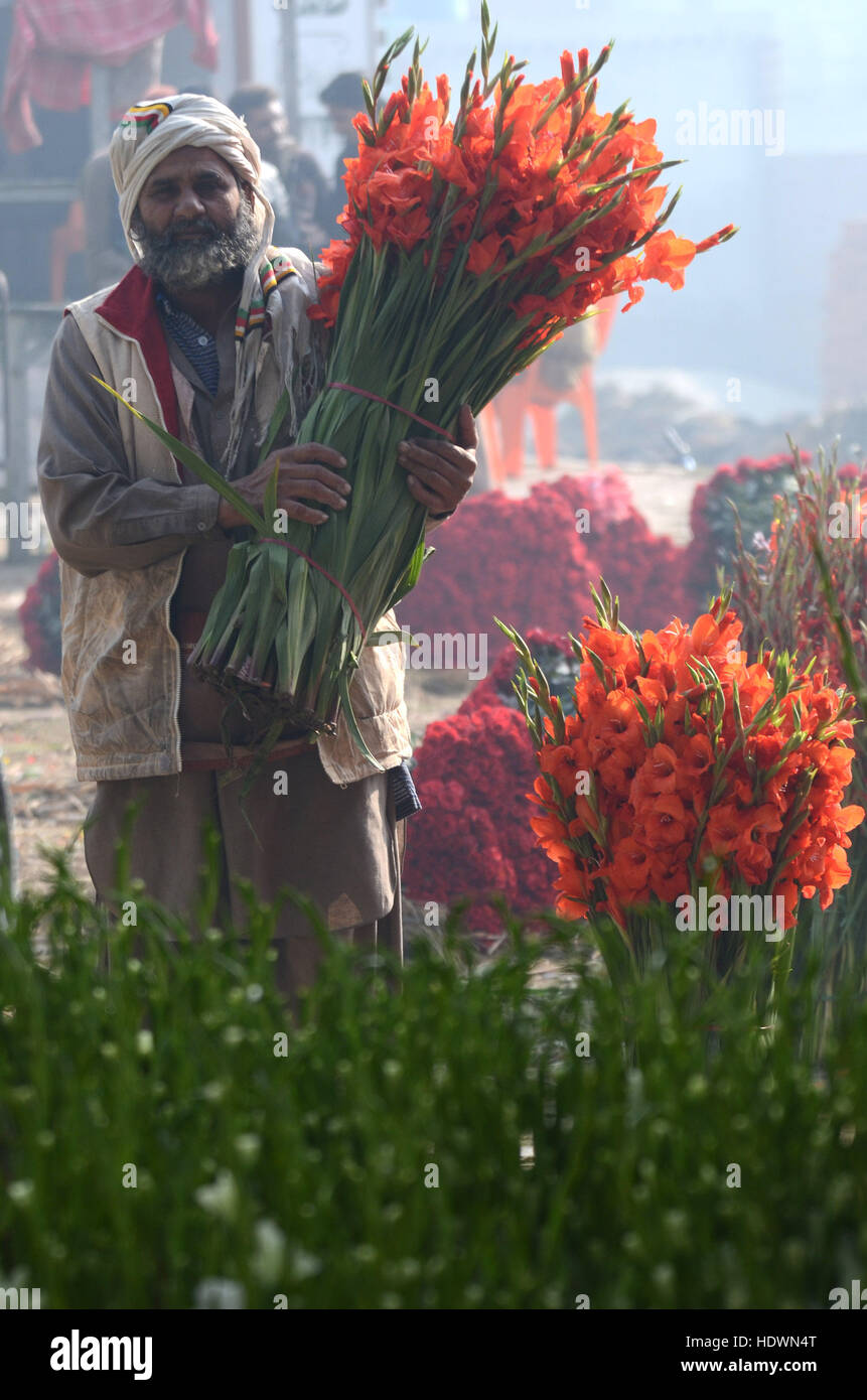 Lahore, Punjab, Pakistan. 14th Dec, 2016. Pakistani Flower wholesalers ...