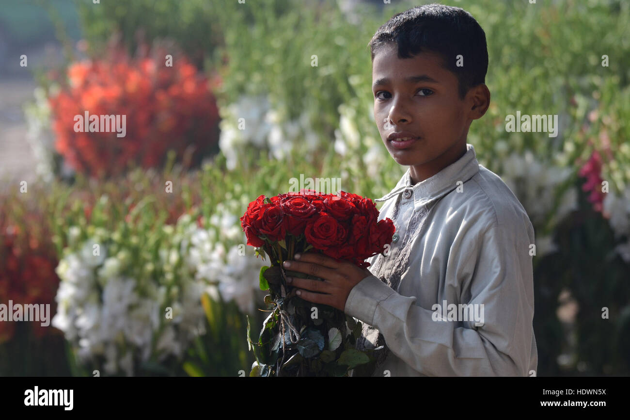 Lahore, Punjab, Pakistan. 14th Dec, 2016. Pakistani Flower wholesalers ...