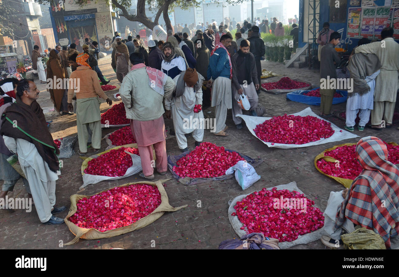 Lahore, Punjab, Pakistan. 14th Dec, 2016. Pakistani Flower wholesalers ...