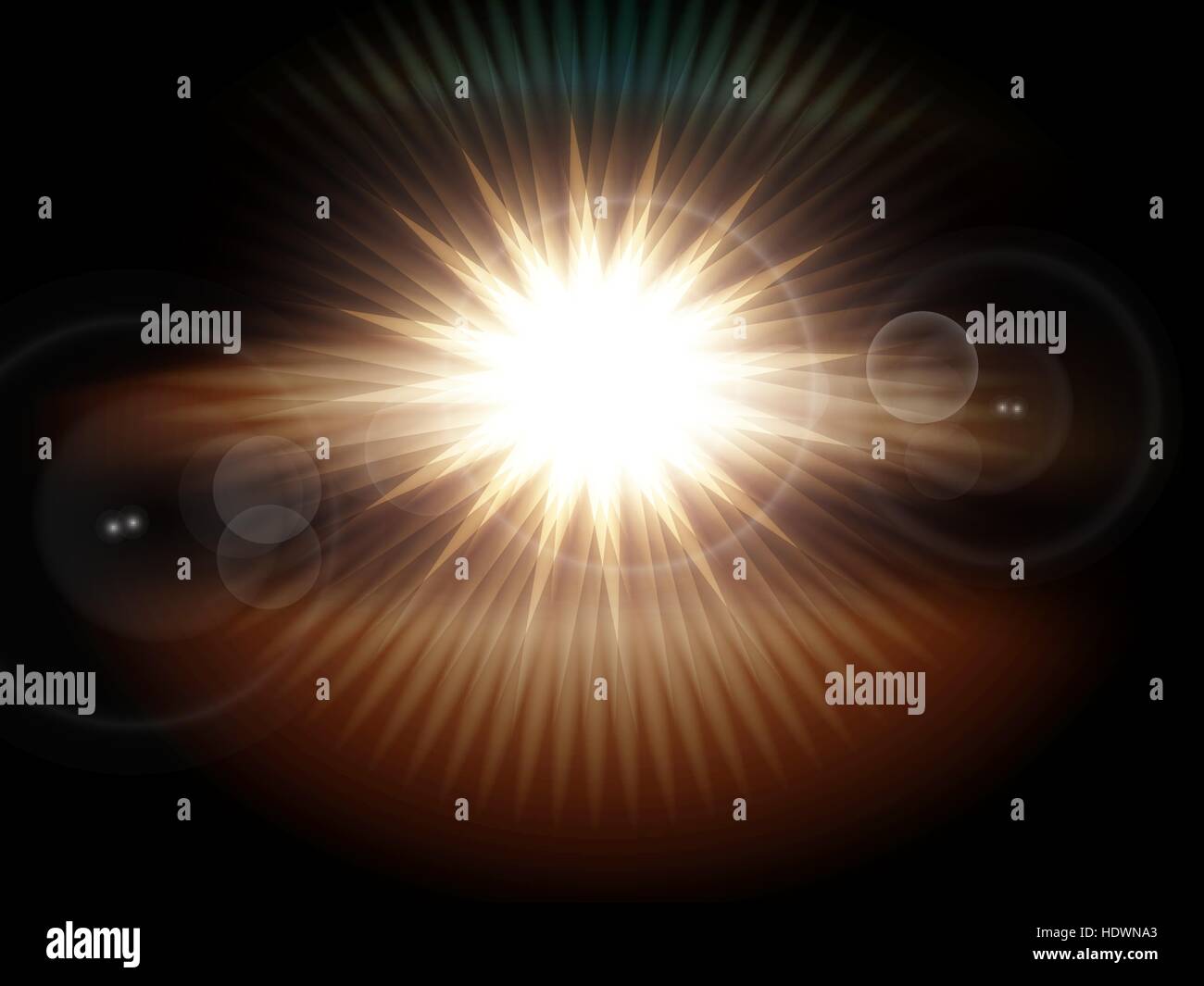 Beautiful Glowing star with lens flare Background. Vector Illustration ...