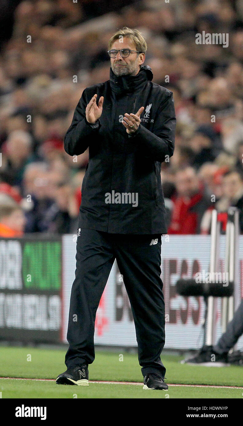 Liverpool manager Jurgen Klopp during the Premier League match at the ...