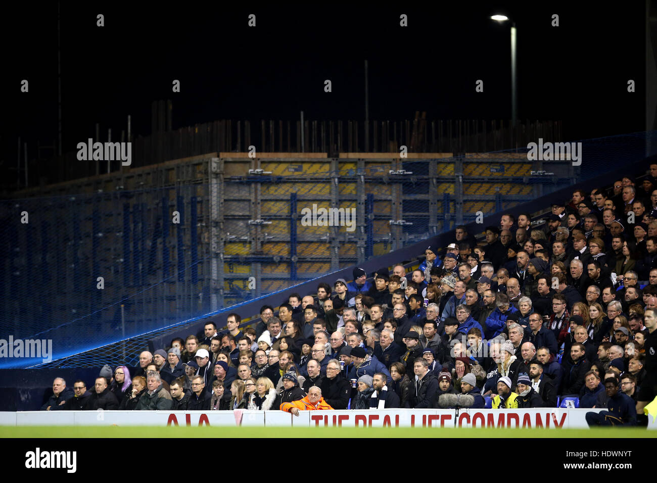 Tottenham Hotspur fans in the stands during the Premier League match at ...