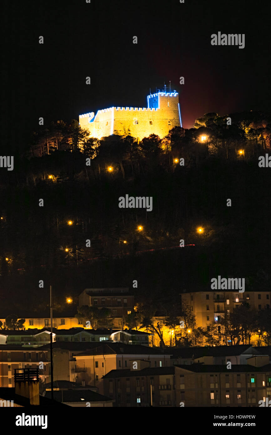 panorama of castle in Campobasso Stock Photo - Alamy
