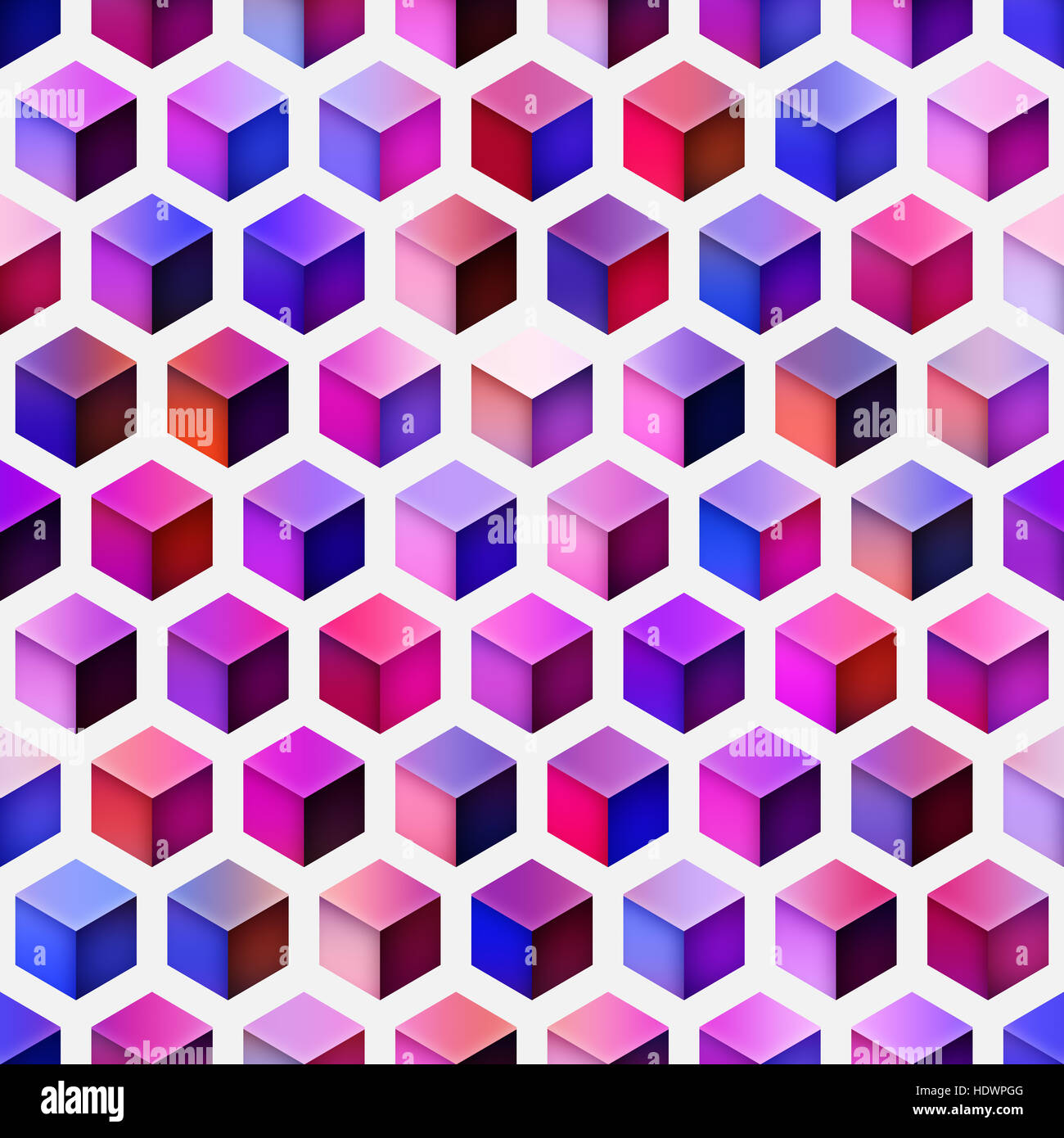 Gradient Cubes Tiling. Seamless Multicolor Pattern Stock Photo - Alamy
