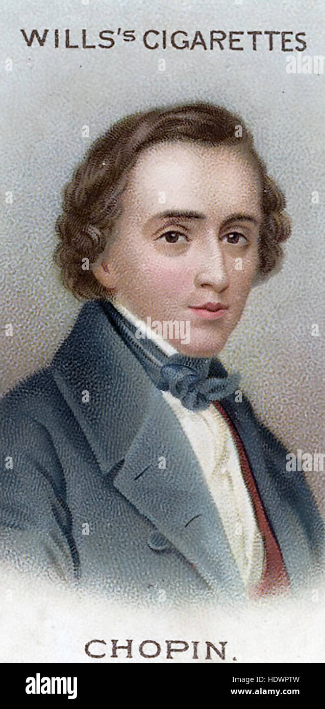 FREDERIC CHOPIN (1810-1849) Polish composer on a Will's cigarette card ...