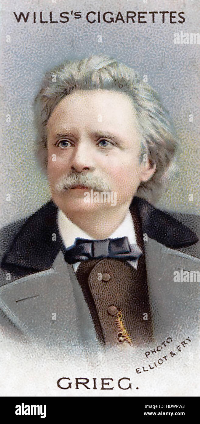 EDVARD GREIG (1843-1907) Norwegian composer on a Will's cigarette card ...