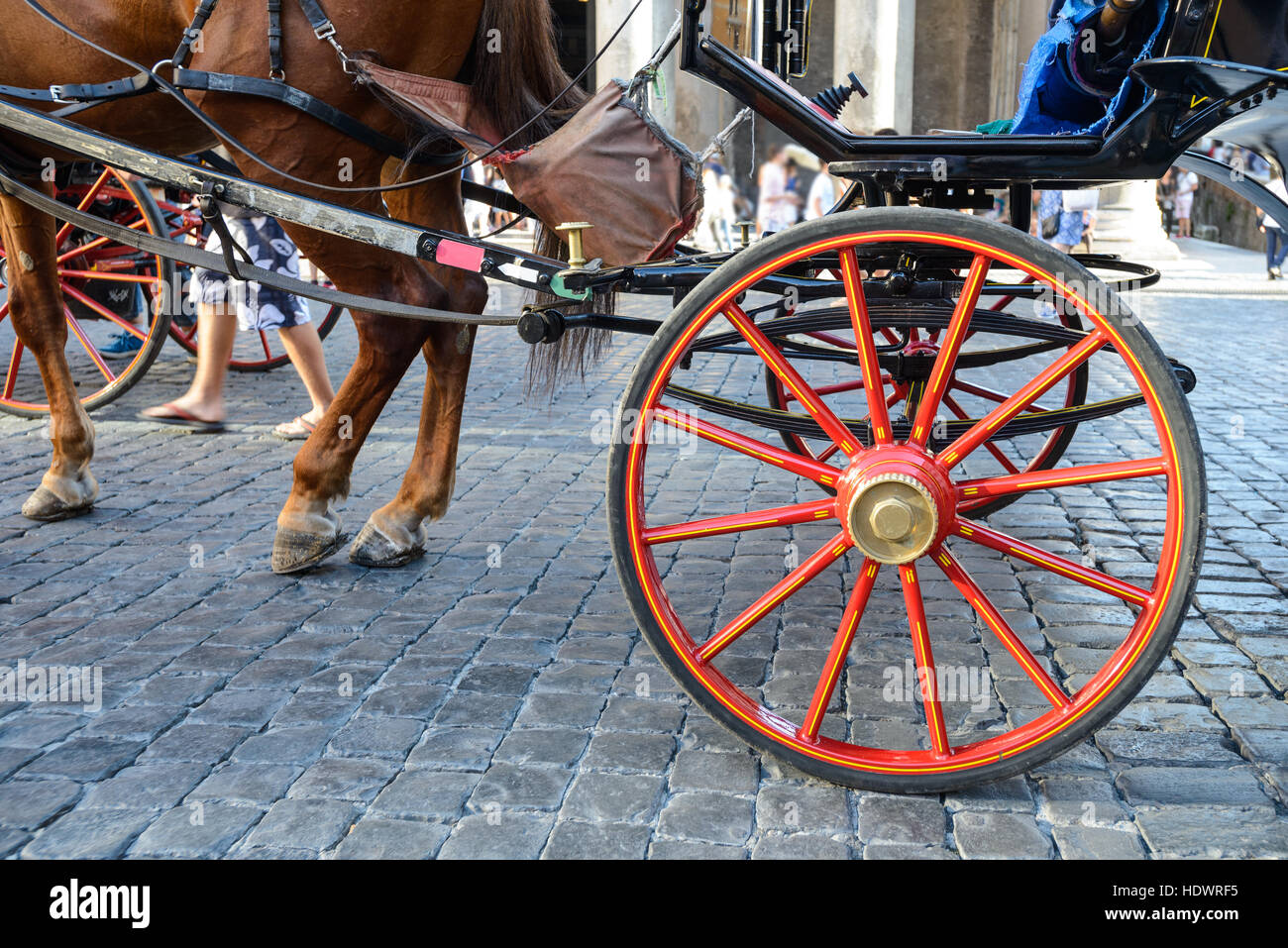 a carriage in the Pantheon square in Rome Stock Photo - Alamy