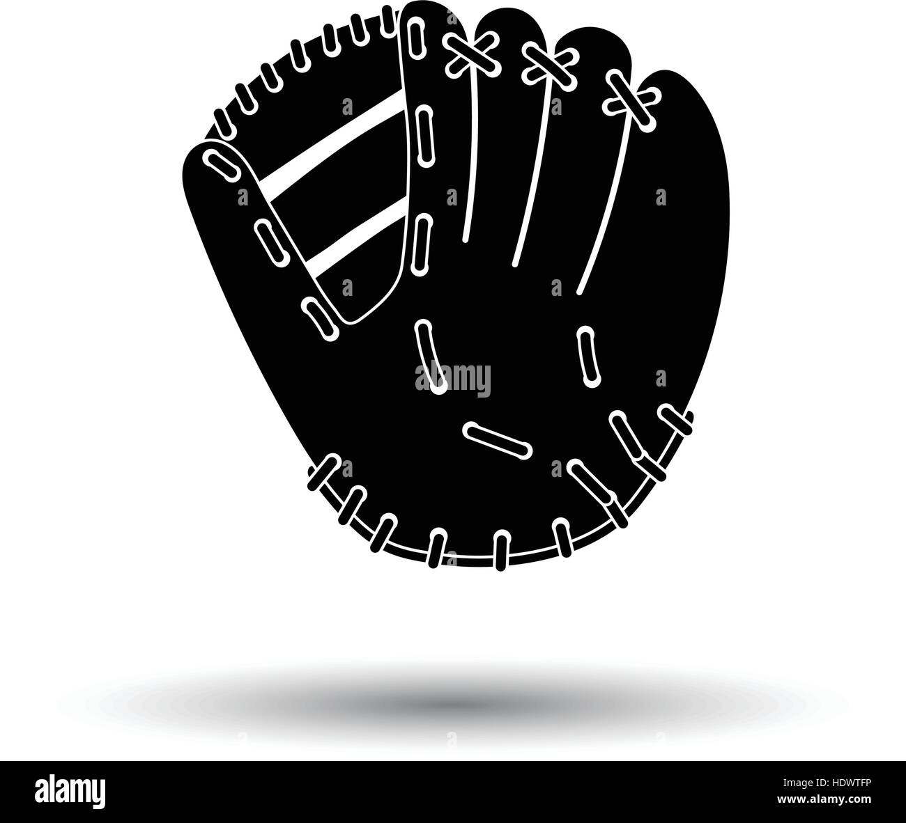 Baseball glove icon. White background with shadow design. Vector ...