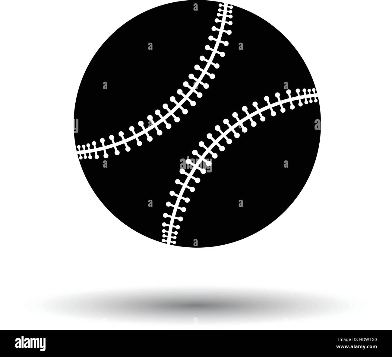 Baseball ball icon. White background with shadow design. Vector ...