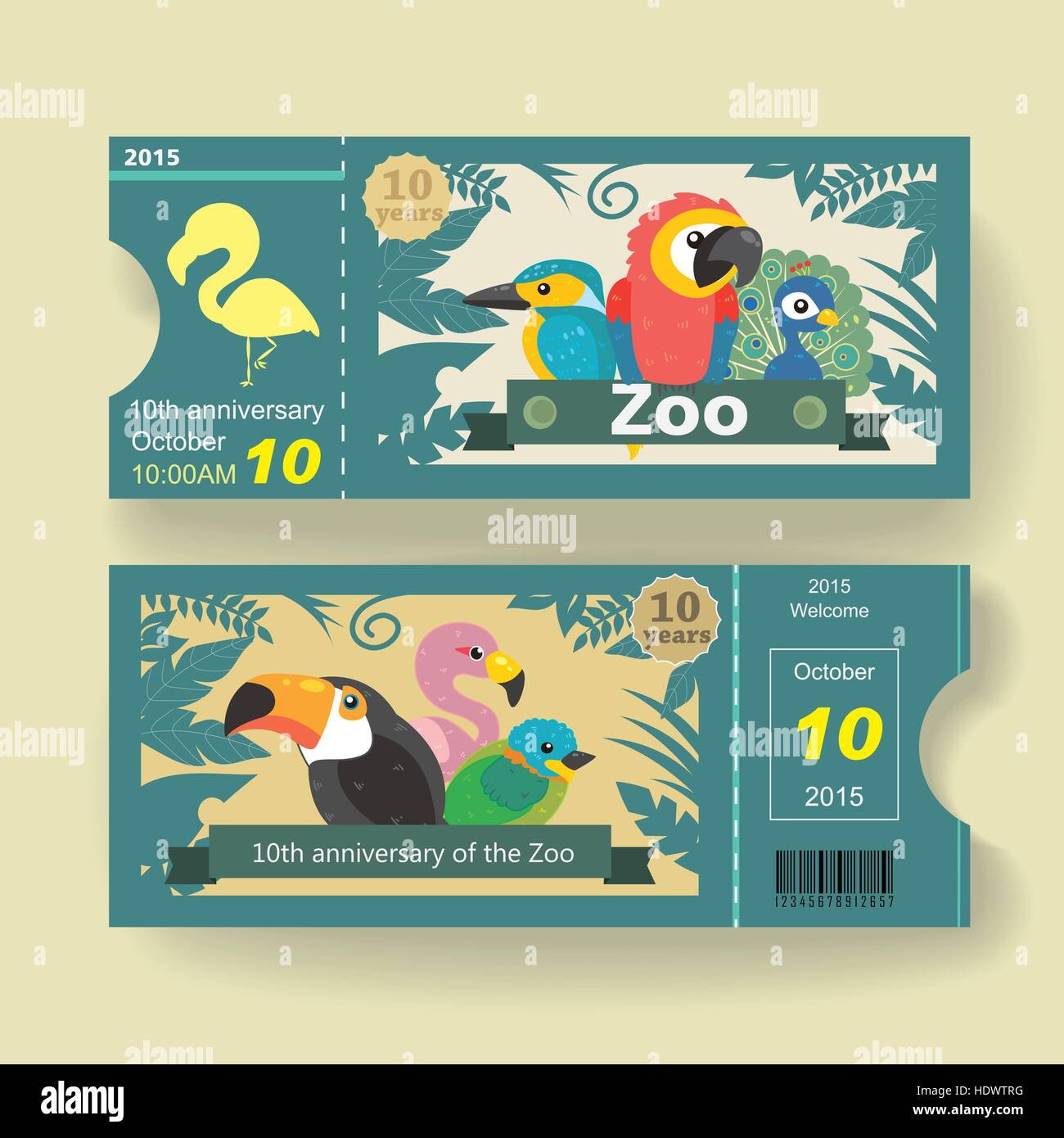 Family zoo ticket Stock Vector Images - Alamy
