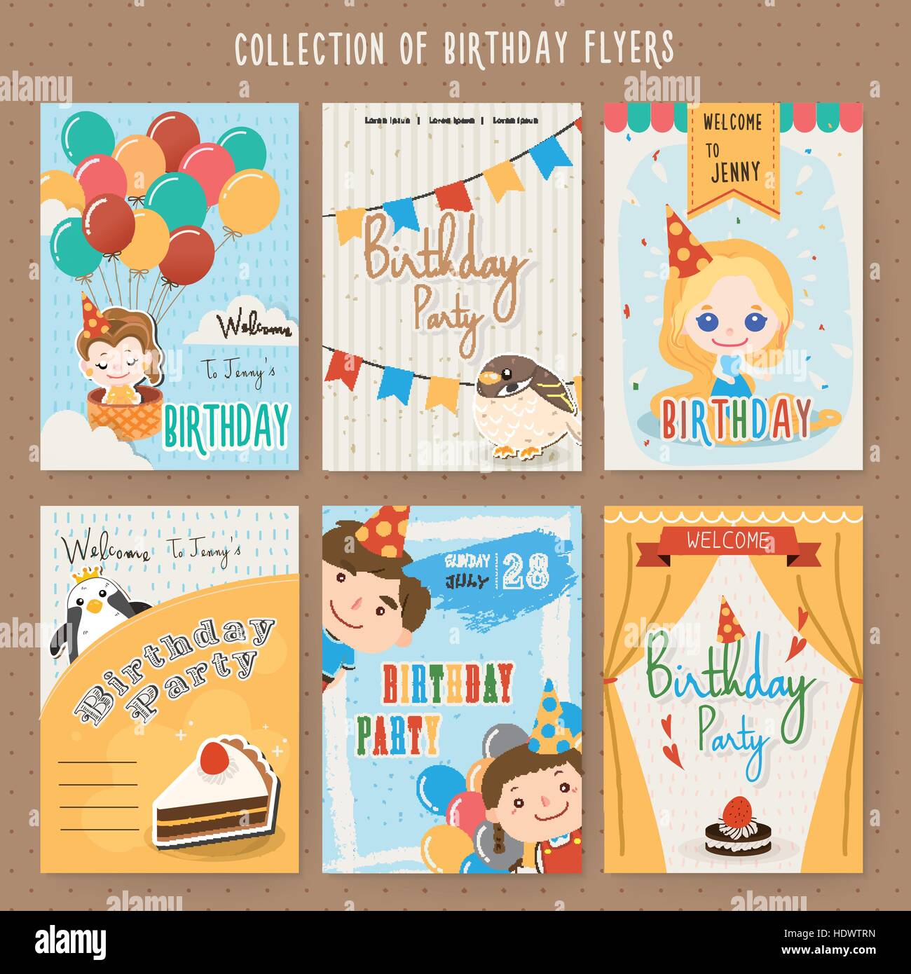 Birthday party invitation template hi-res stock photography and images ...
