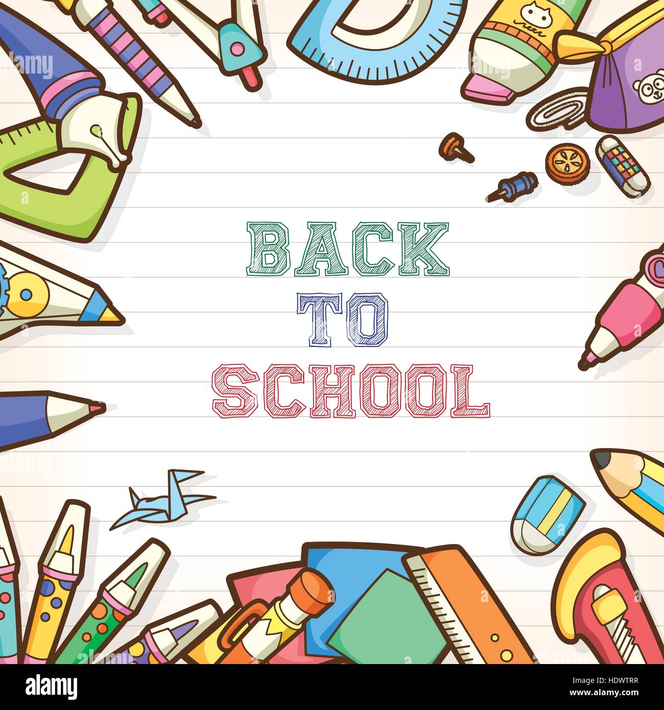 back to school poster and banner design template Stock Vector Image ...