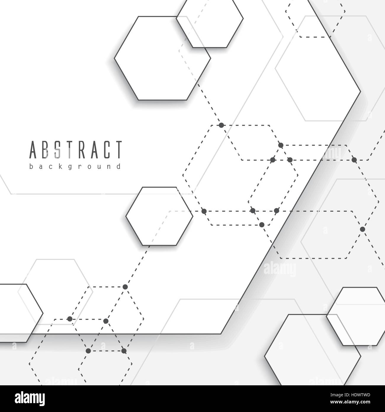 White hexagon design layout Black and White Stock Photos & Images - Alamy