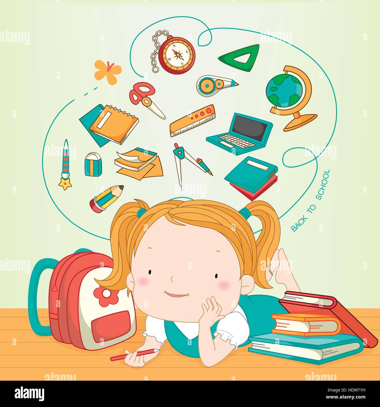 First day of school clip art Stock Vector Images - Alamy