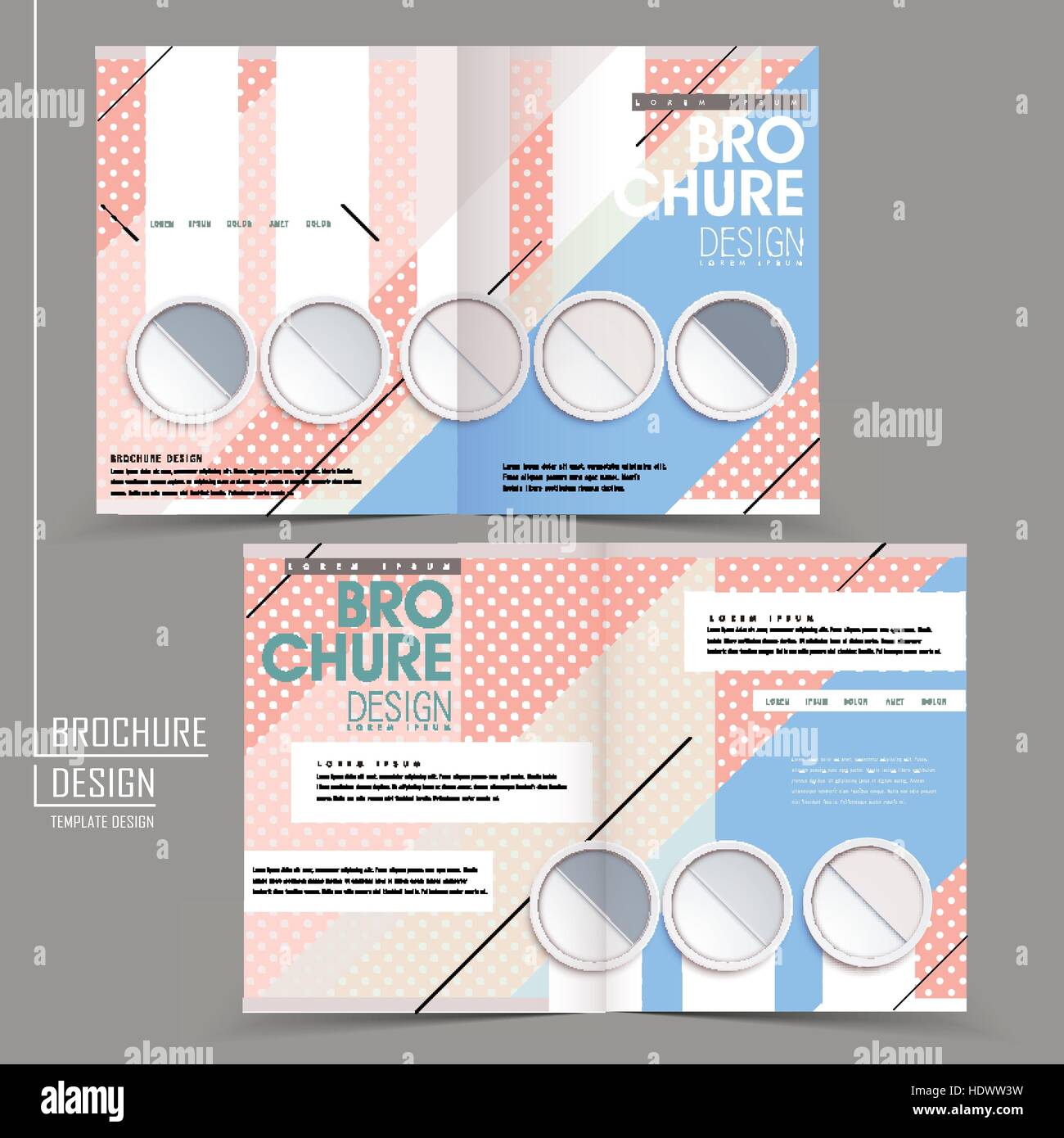 creative half-fold template design with geometric elements Stock Vector ...