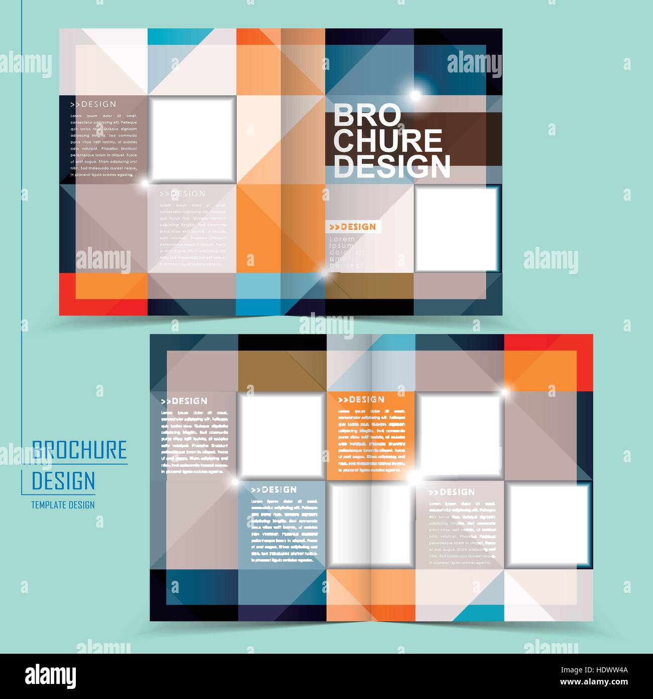 Folded paper white squares Stock Vector Images - Alamy