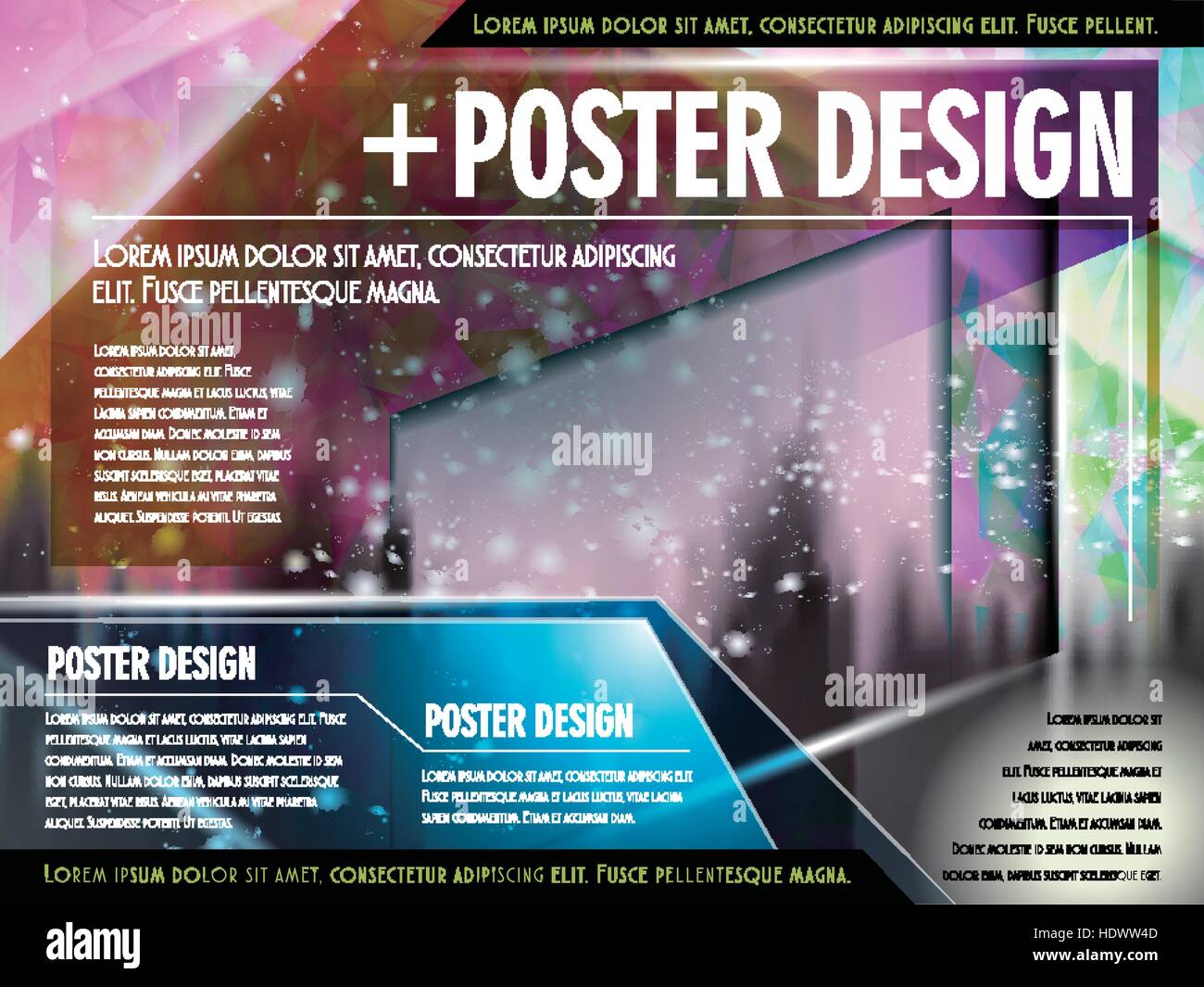 Colorful poster template design hi-res stock photography and images - Alamy
