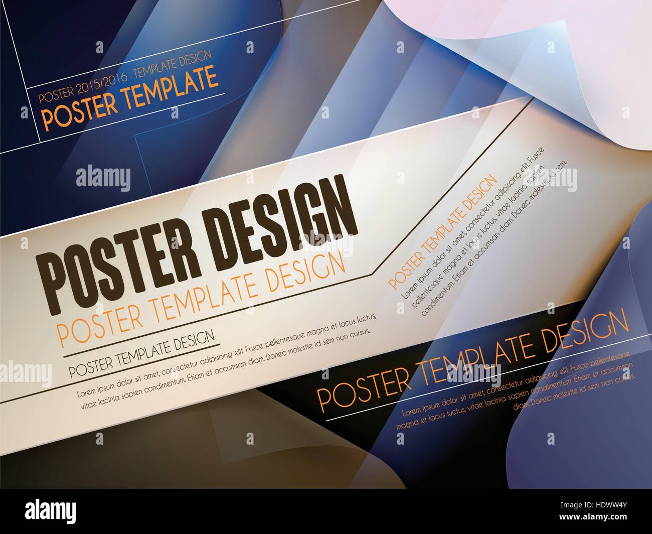 modern poster template design with geometric background Stock Vector ...