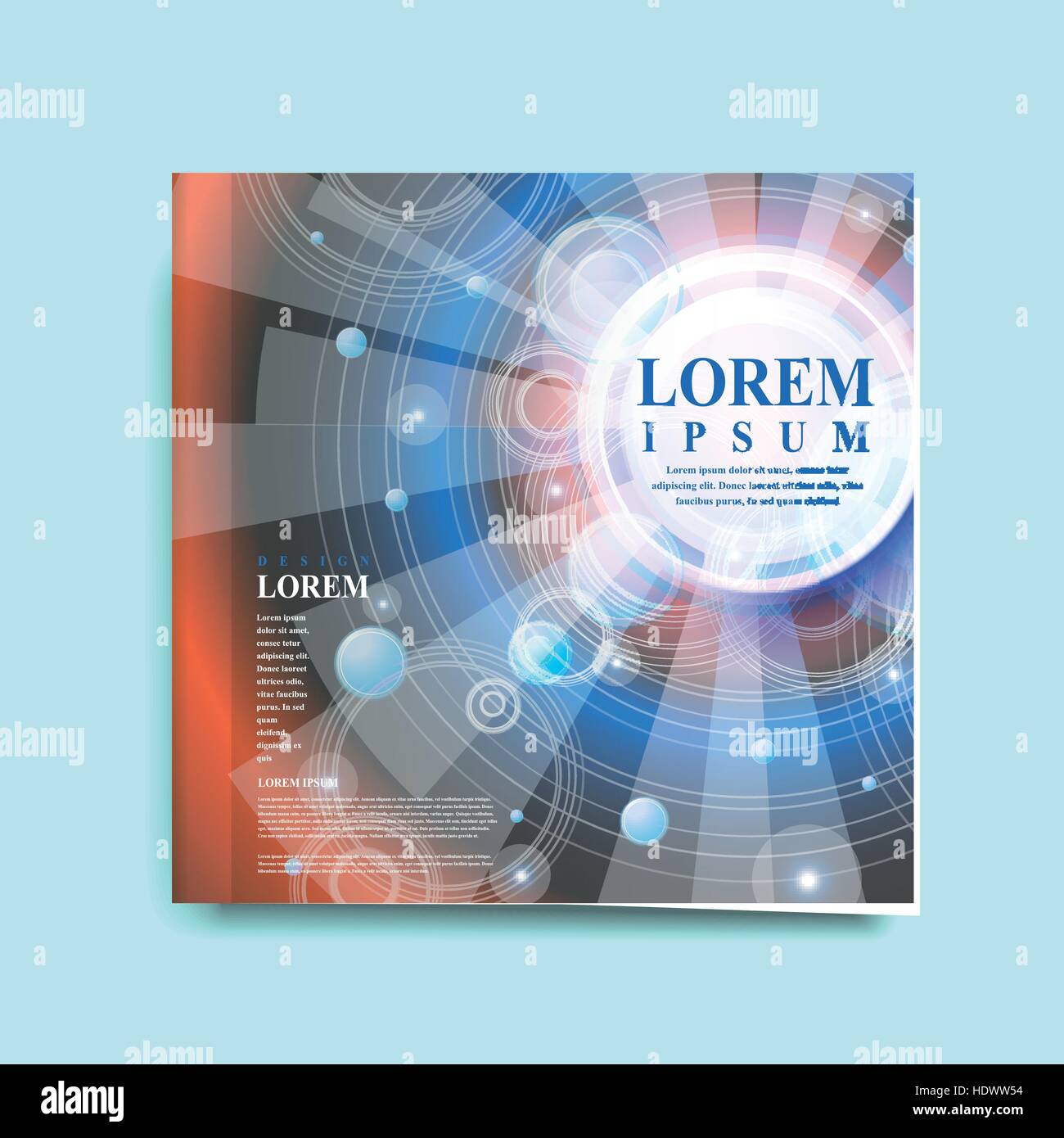 modern book cover template design with translucent geometric elements ...