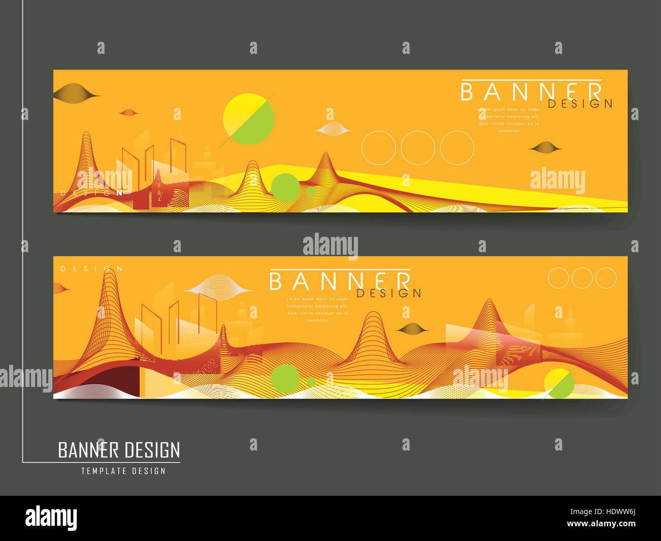 futuristic style banner template design with streamline elements Stock ...