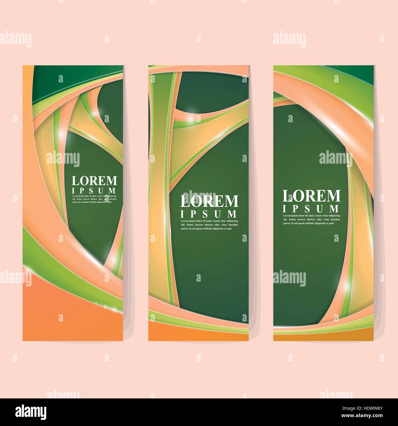 modern banner template design with glossy wave elements Stock Vector ...