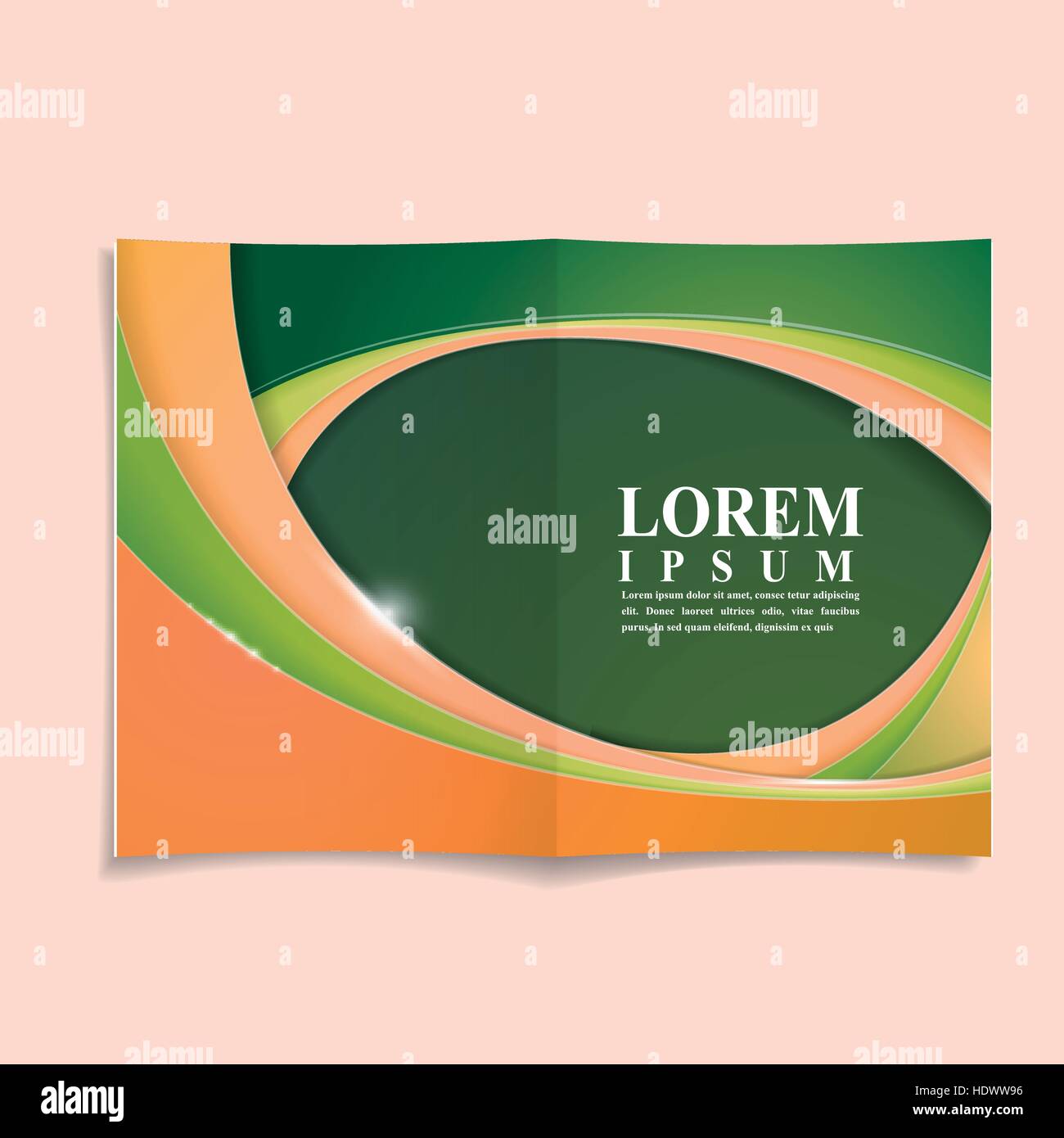 modern book cover template design with glossy wave elements Stock ...