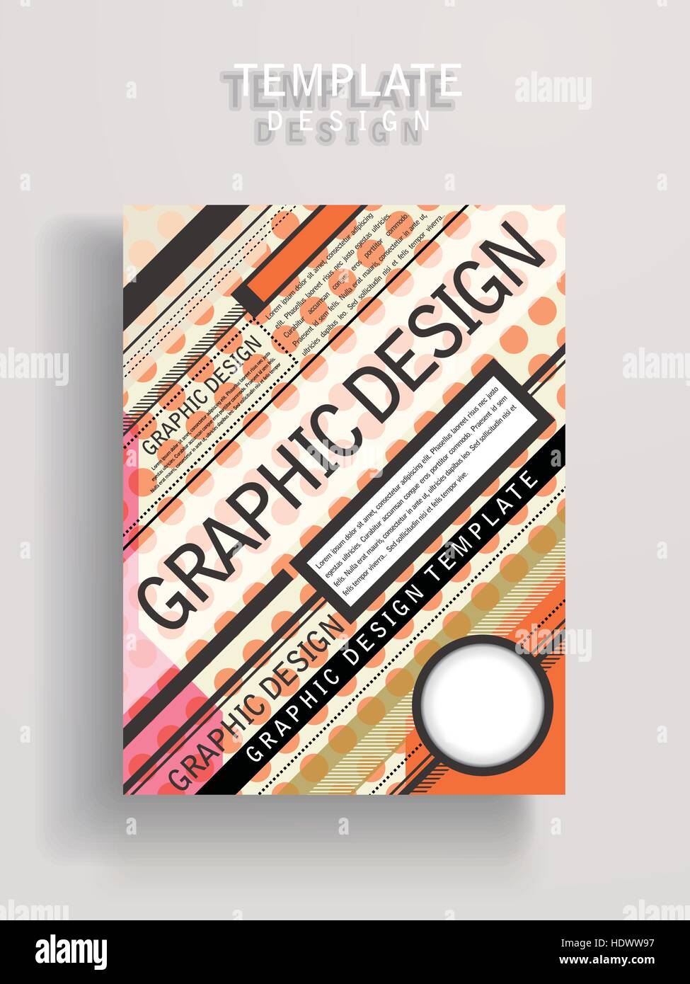 modern poster template design with colorful geometric elements Stock ...