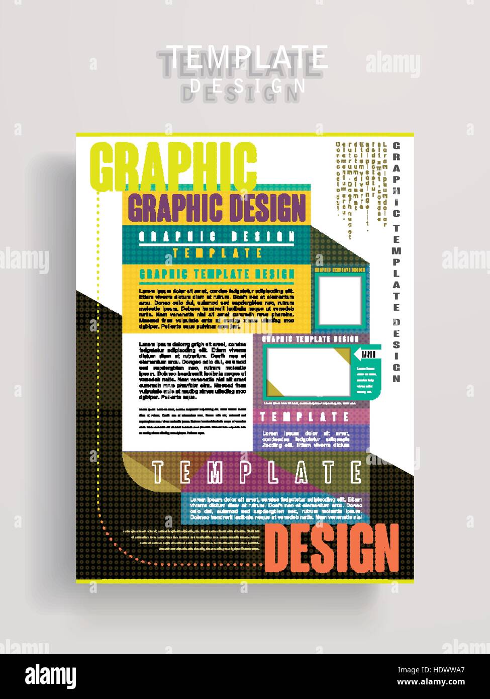 modern poster template design with colorful geometric elements Stock ...