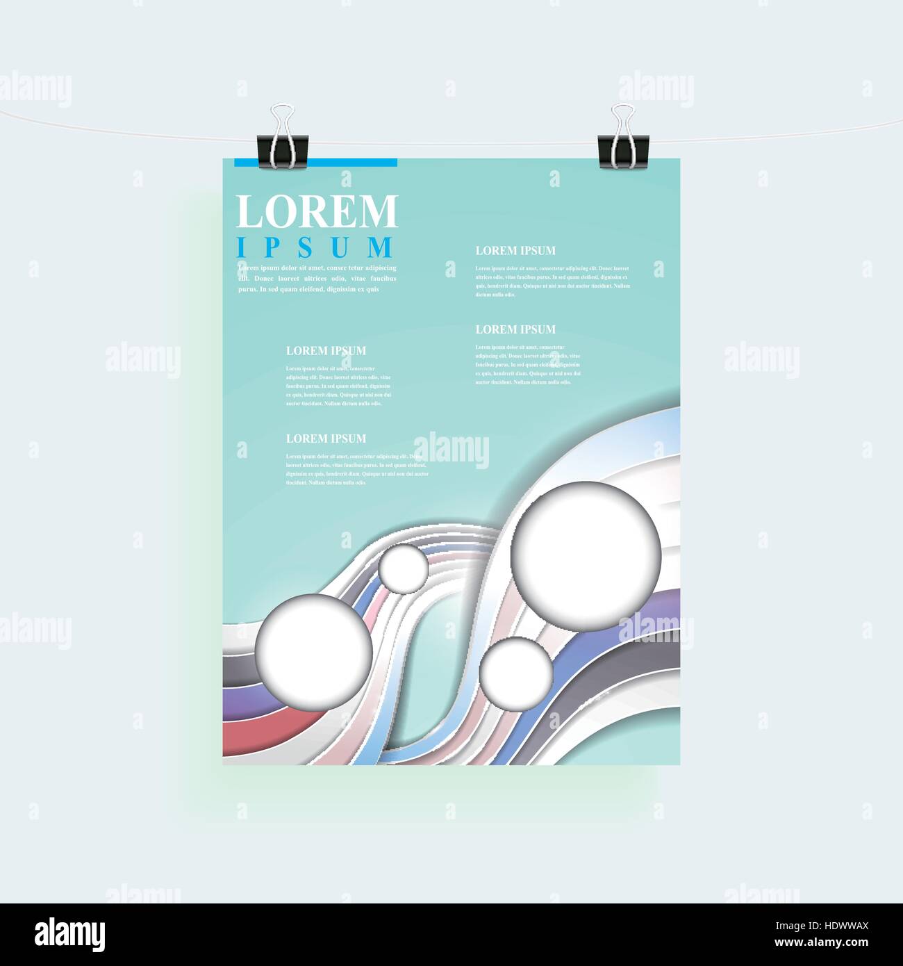 elegant poster template design with glossy wave elements Stock Vector ...