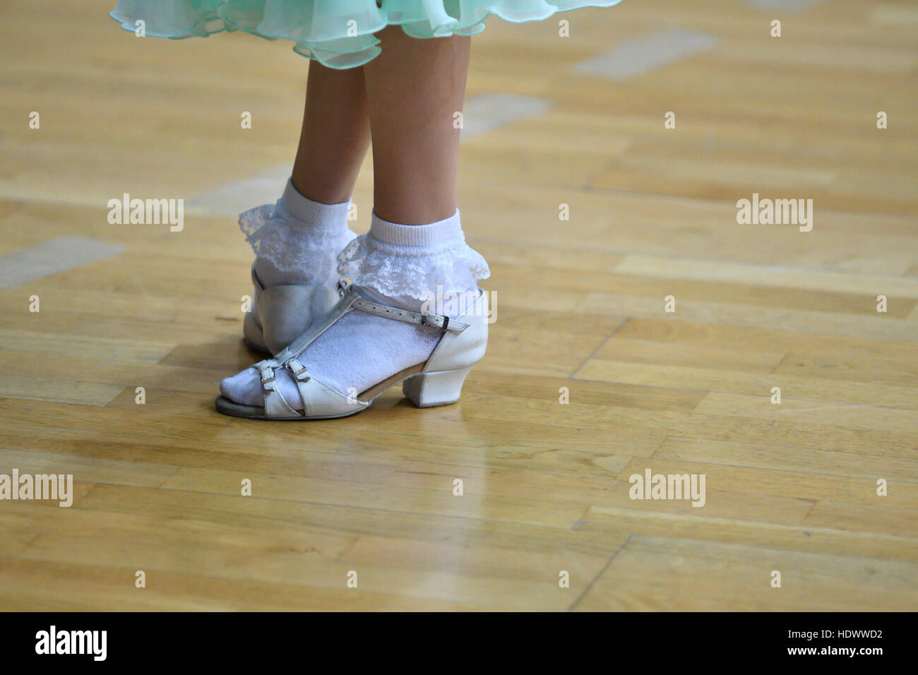 Feet dancing girls on the dance floor Stock Photo - Alamy