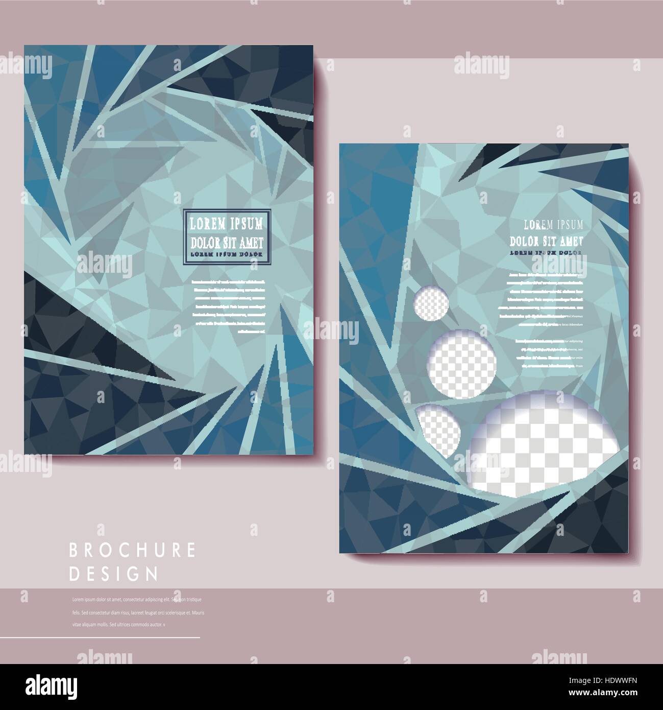 trendy poster template design with polygon elements Stock Vector Image ...