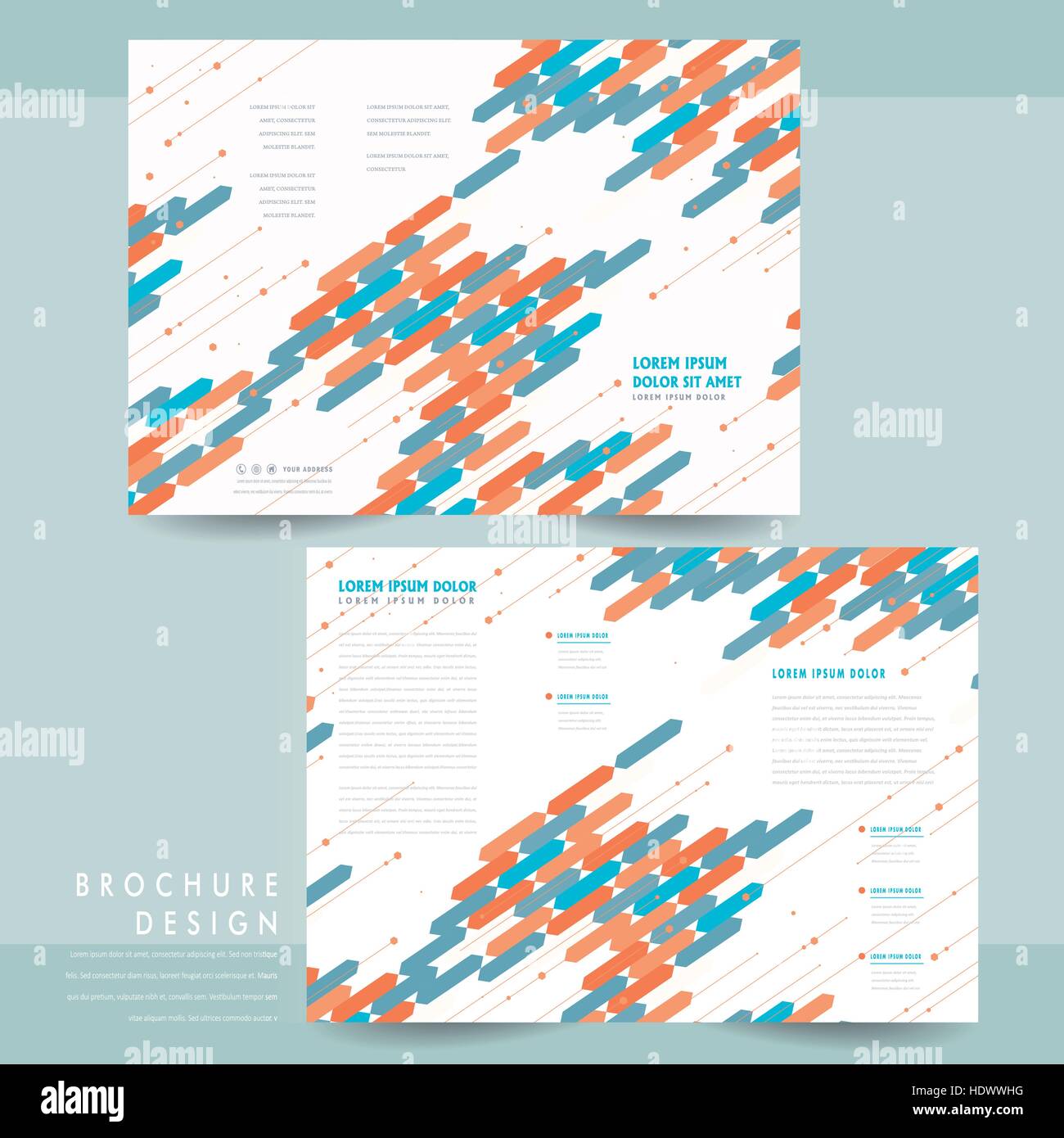 modern brochure template design with hexagon elements Stock Vector ...