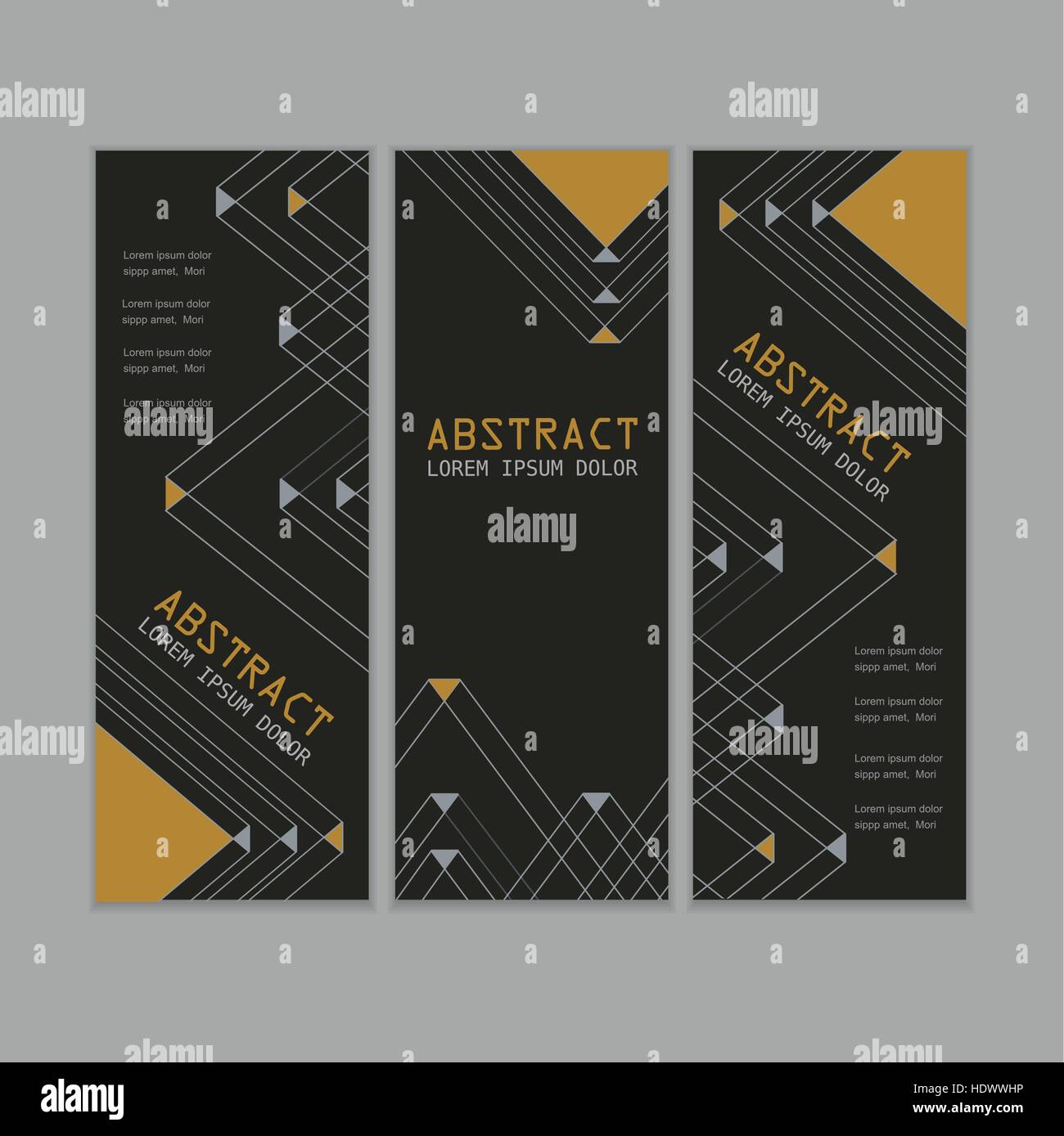 elegant banner template set design with triangle elements Stock Vector ...