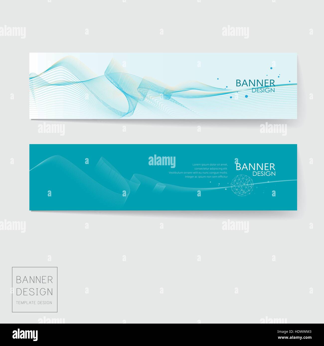 abstract template banner with transparent wave elements Stock Vector ...