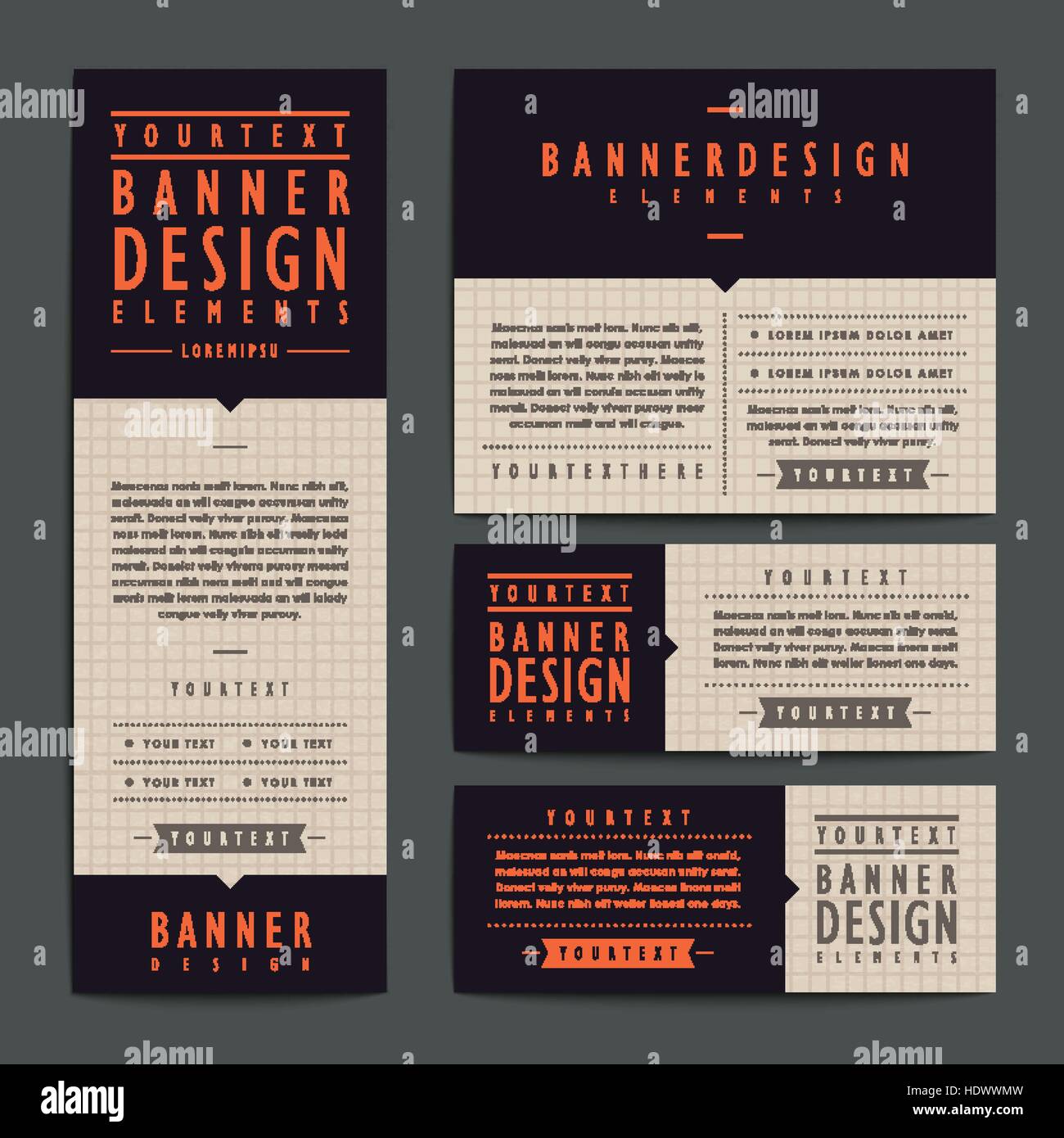 stylish banner template design over grey background Stock Vector Image ...